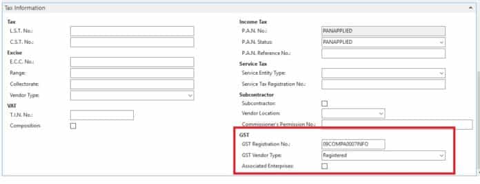 GST Setup in Dynamics NAV / Business Central
