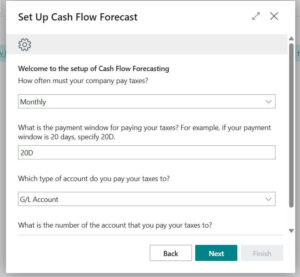 Cash Flow Forecasting in Business Central