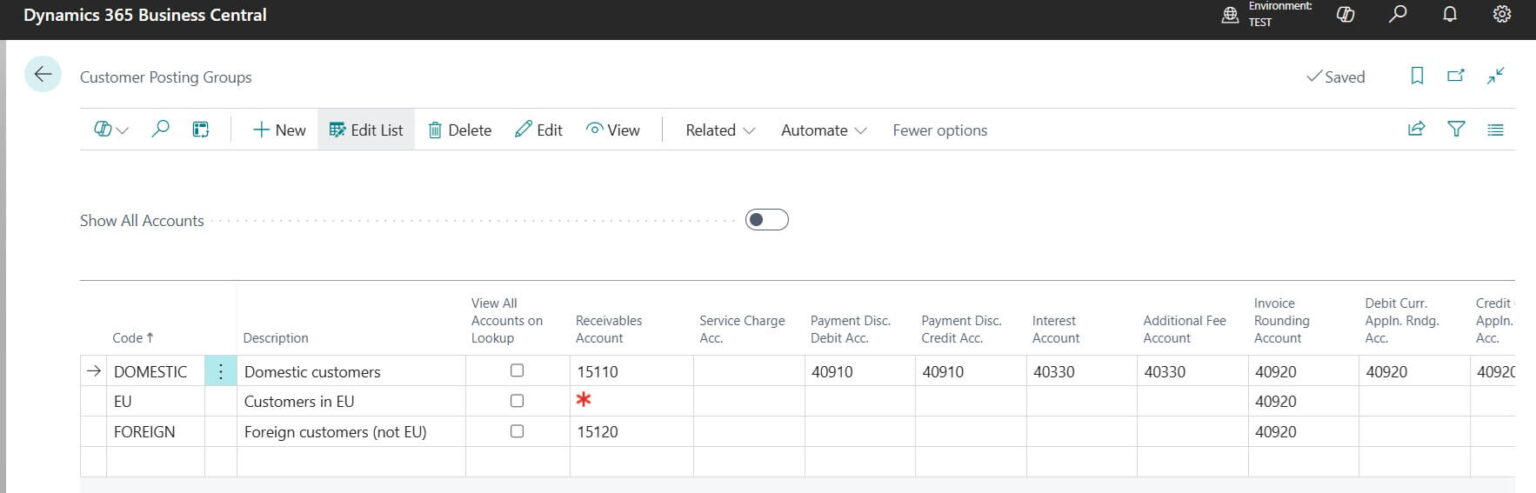 How to Setup Customer Posting Groups in Business Central