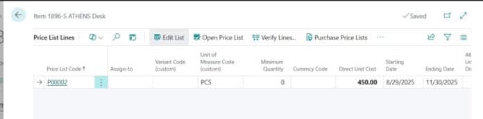 Price List and Discount Setup Explained in Business Central