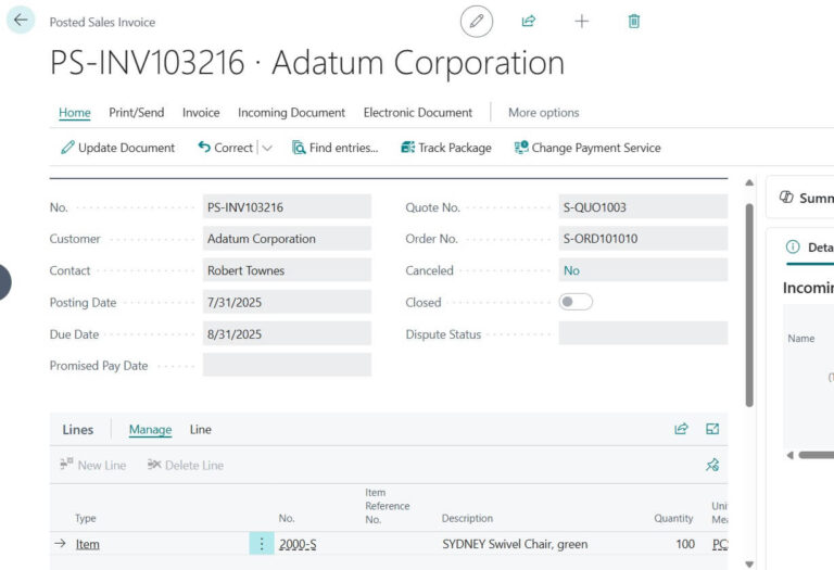 Sales Quote, Order, and Invoice - Full Process in Business Central