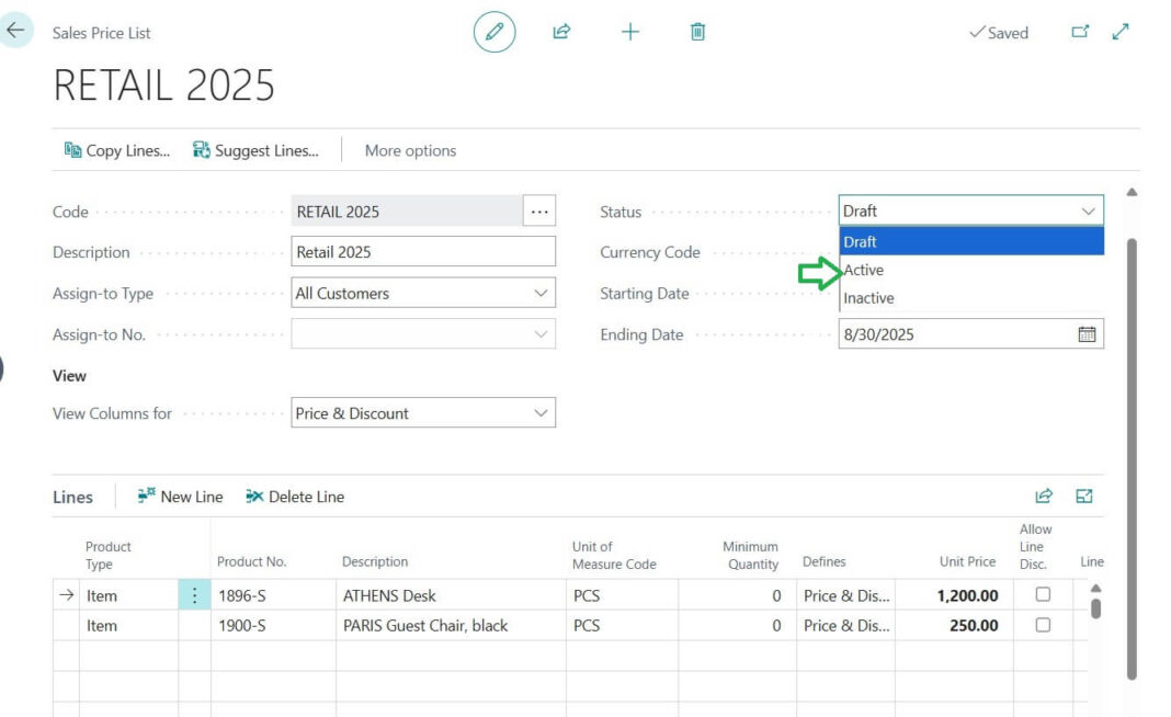 Price List and Discount Setup Explained in Business Central