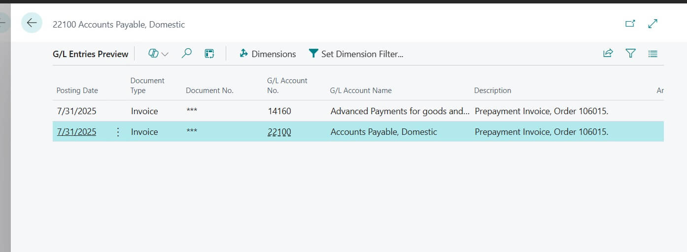 Vendor Prepayments in Business Central
